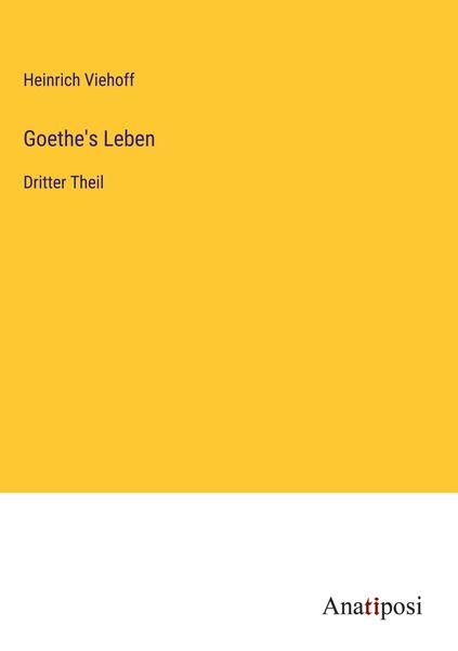 "Goethe's Leben" online kaufen