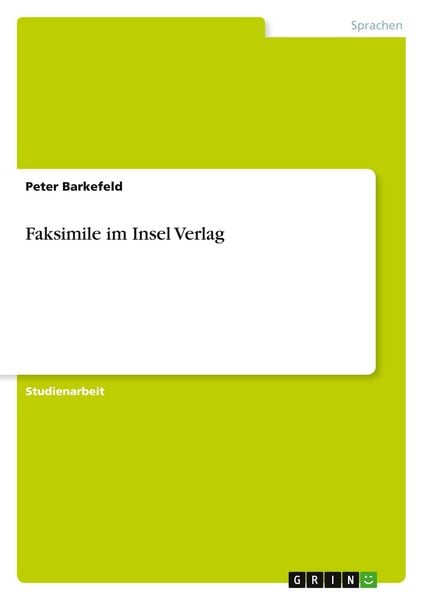 "Faksimile im Insel Verlag" online kaufen