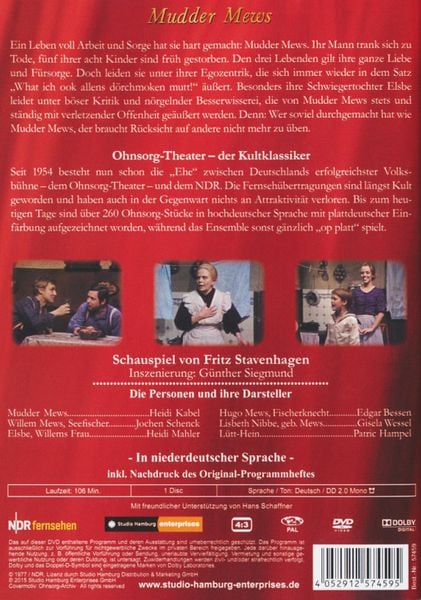 Ohnsorg Theater - Mudder Mews von Alfred Johst, Heidi Kabel, Edgar ...