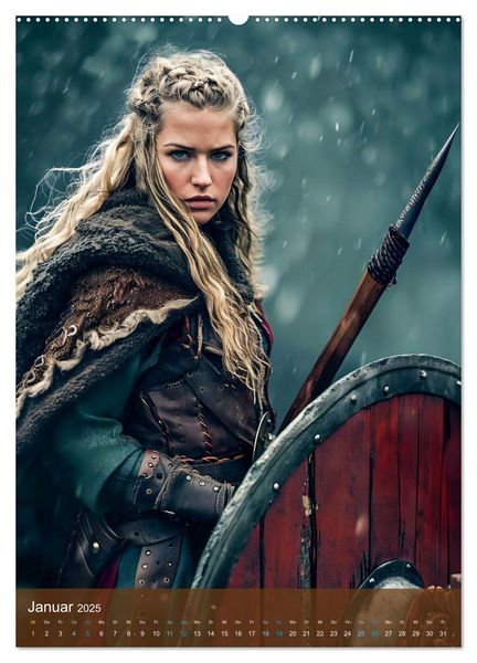 "Wikinger - Erbe der Walküren als moderne Wikingerfrau (Wandkalender ...