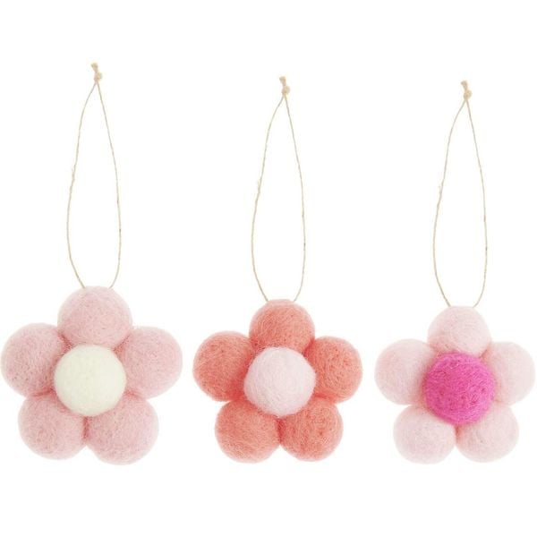 Aufhänger Filz-Blume, 3 Stück, 5,7 x 3cm kaufen