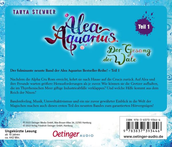 'Alea Aquarius 9 Teil 1. Der Gesang der Wale' von 'Tanya Stewner' - Hörbuch