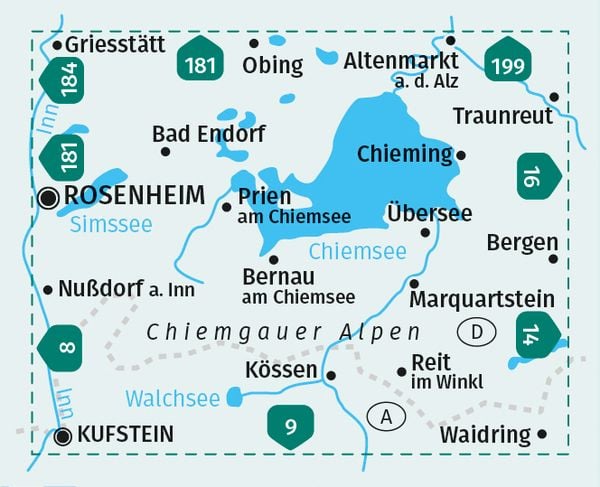 "KOMPASS Wanderkarte 10 Chiemsee, Chiemgauer Alpen 1:50.000" online kaufen