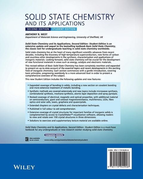 "Solid State Chemistry and its Applications" auf Englisch kaufen