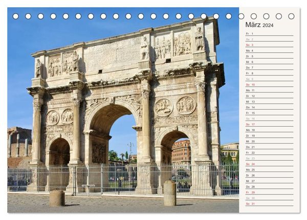 'Rom - Die Ewige Stadt (Tischkalender 2024 DIN A5 quer), CALVENDO ...