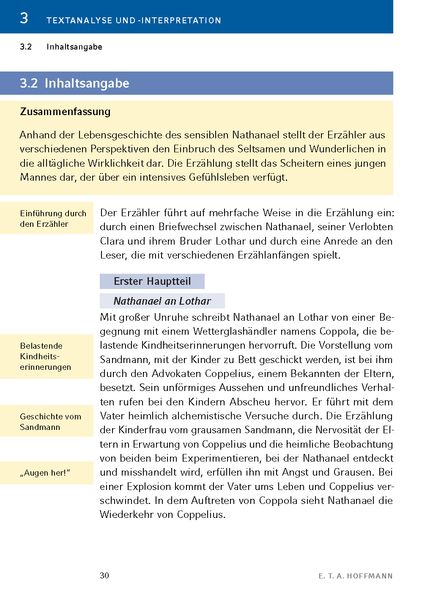 'Der Sandmann von E.T.A. Hoffmann - Textanalyse und Interpretation ...