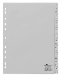 DURABLE Register PP grau A4 6510-10 20-teilig. A-Z - Register, A-Z ...