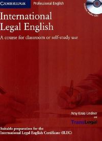 'International Legal English. Student's Book with Audio-CD' - 'Englisch ...