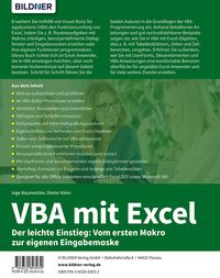 'VBA mit Excel - Der leichte Einstieg: Vom ersten Makro zur eigenen Eingabemaske - Für Excel ...