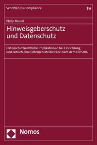 "Hinweisgeberschutz und Datenschutz" online kaufen