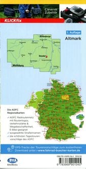 'ADFC Regionalkarte Altmark, 1:75.000, mit Tagestourenvorschlägen, reiß ...
