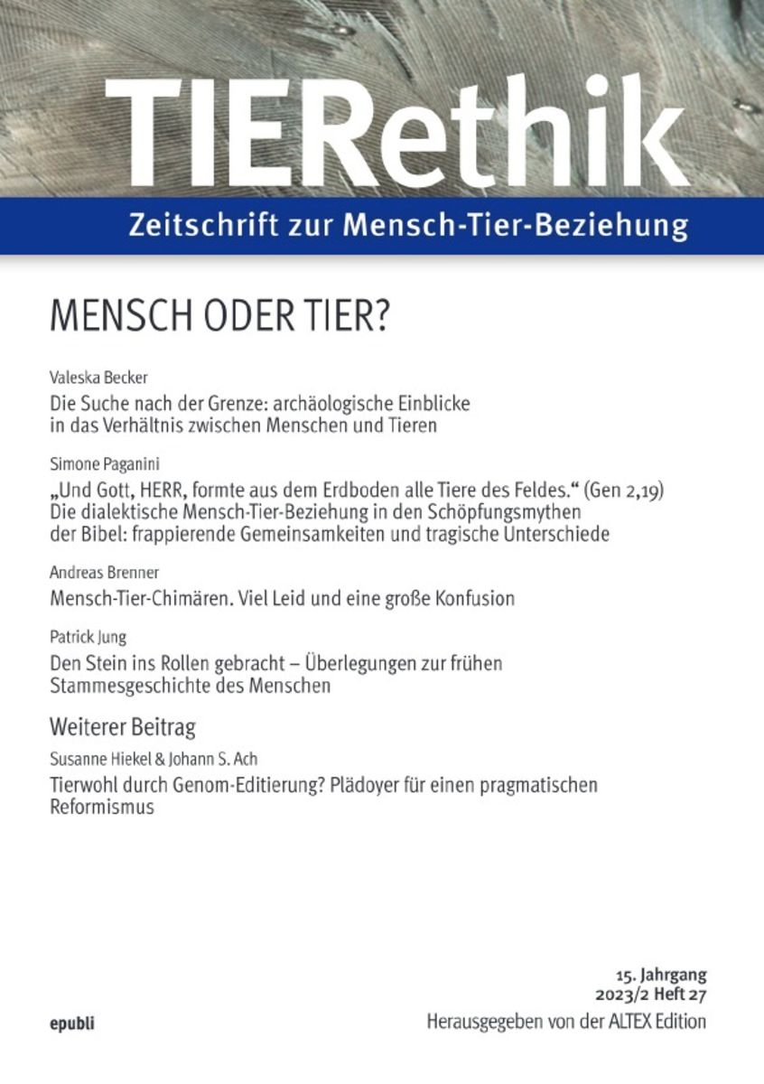 "TIERethik 15. Jahrgang (2023/2)" online kaufen