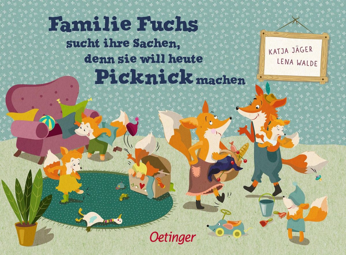 Familie Fuchs sucht ihre Sachen, denn sie will heute Picknick machen ...