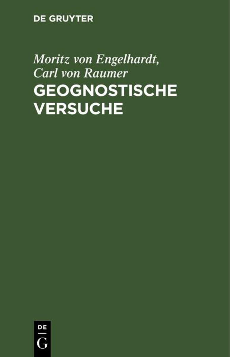 Geognostische Versuche von Moritz Von Engelhardt, Carl Von Raumer ...