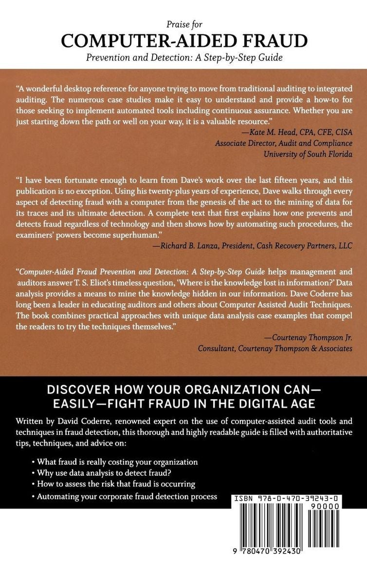 Computer Aided Fraud Prevention and Detection von David Coderre. Bücher | Orell Füssli