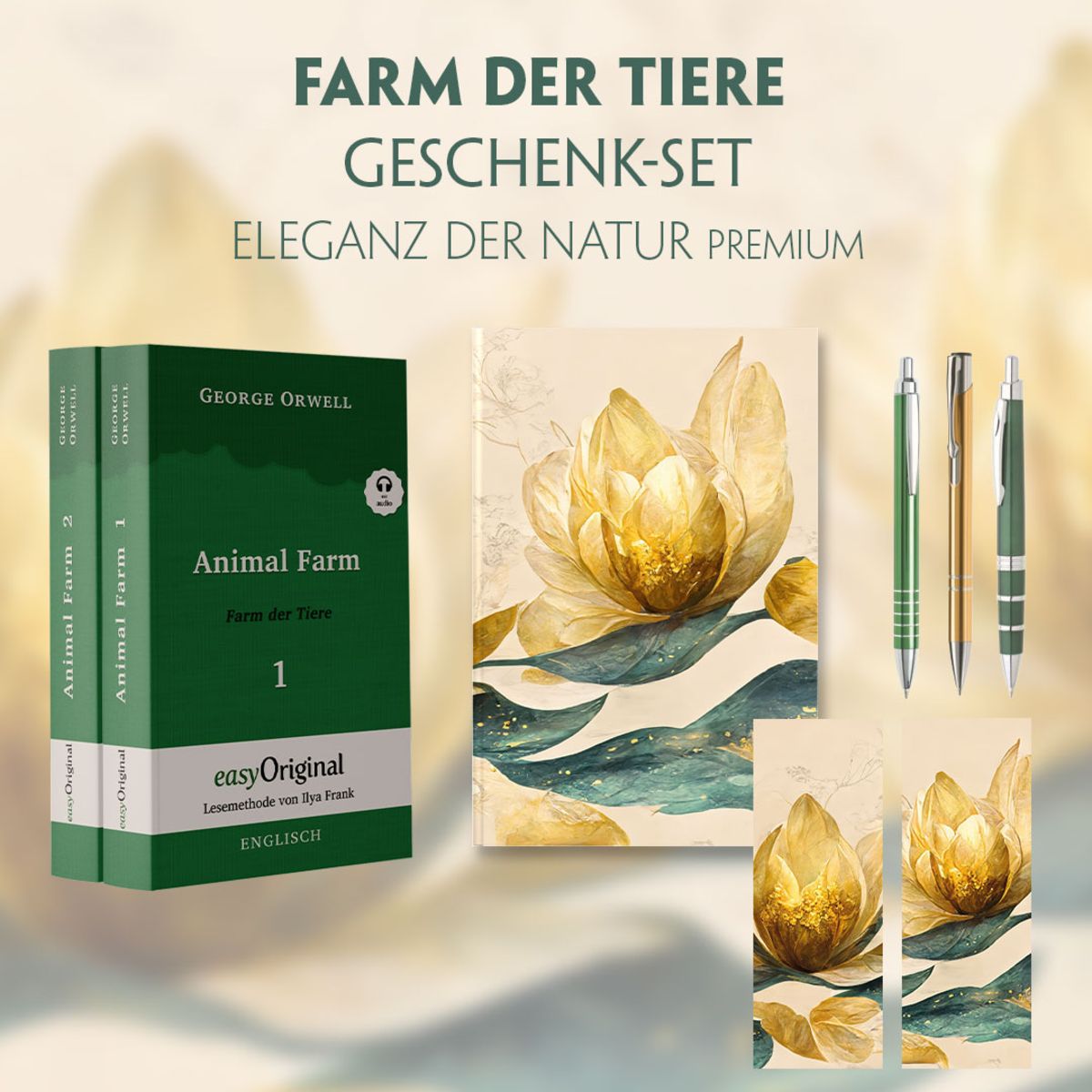 "Farm der Tiere Geschenkset - 2 Teile (Buch + Audio-Online) + Eleganz ...