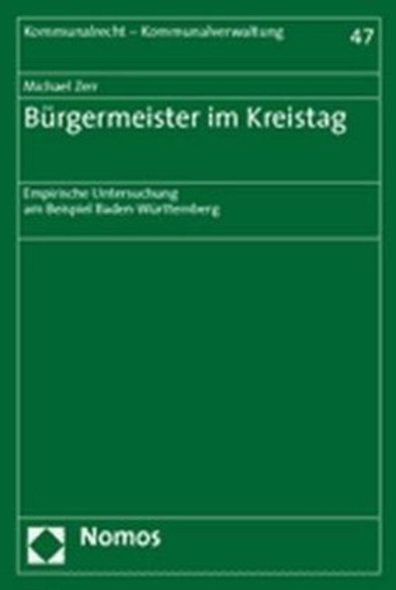 'Bürgermeister im Kreistag' von 'Michael Zerr' - Buch - '978-3-8329-1559-9'