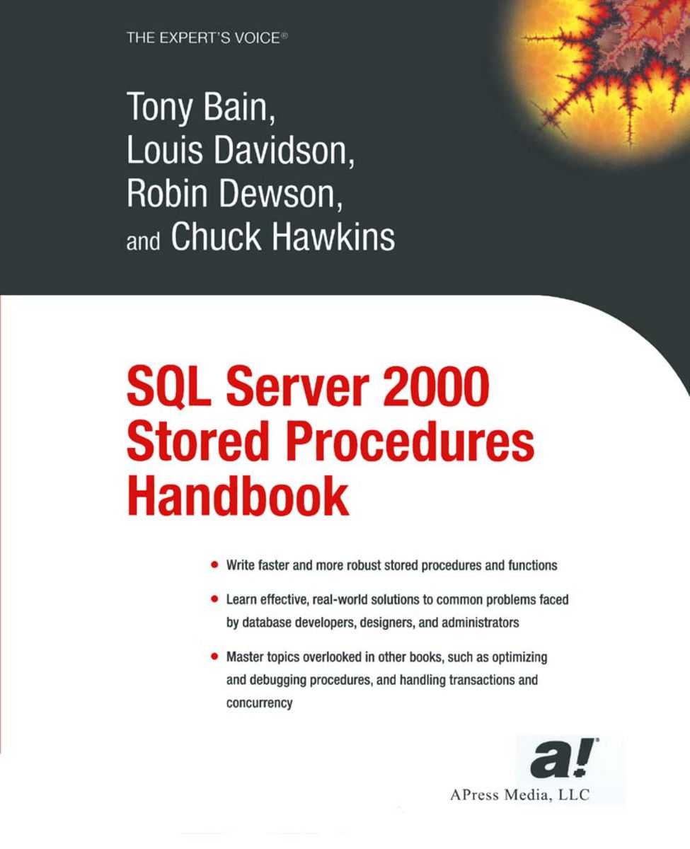 SQL Server 2000 Stored Procedures Handbook von Robin Dewson, Louis ...