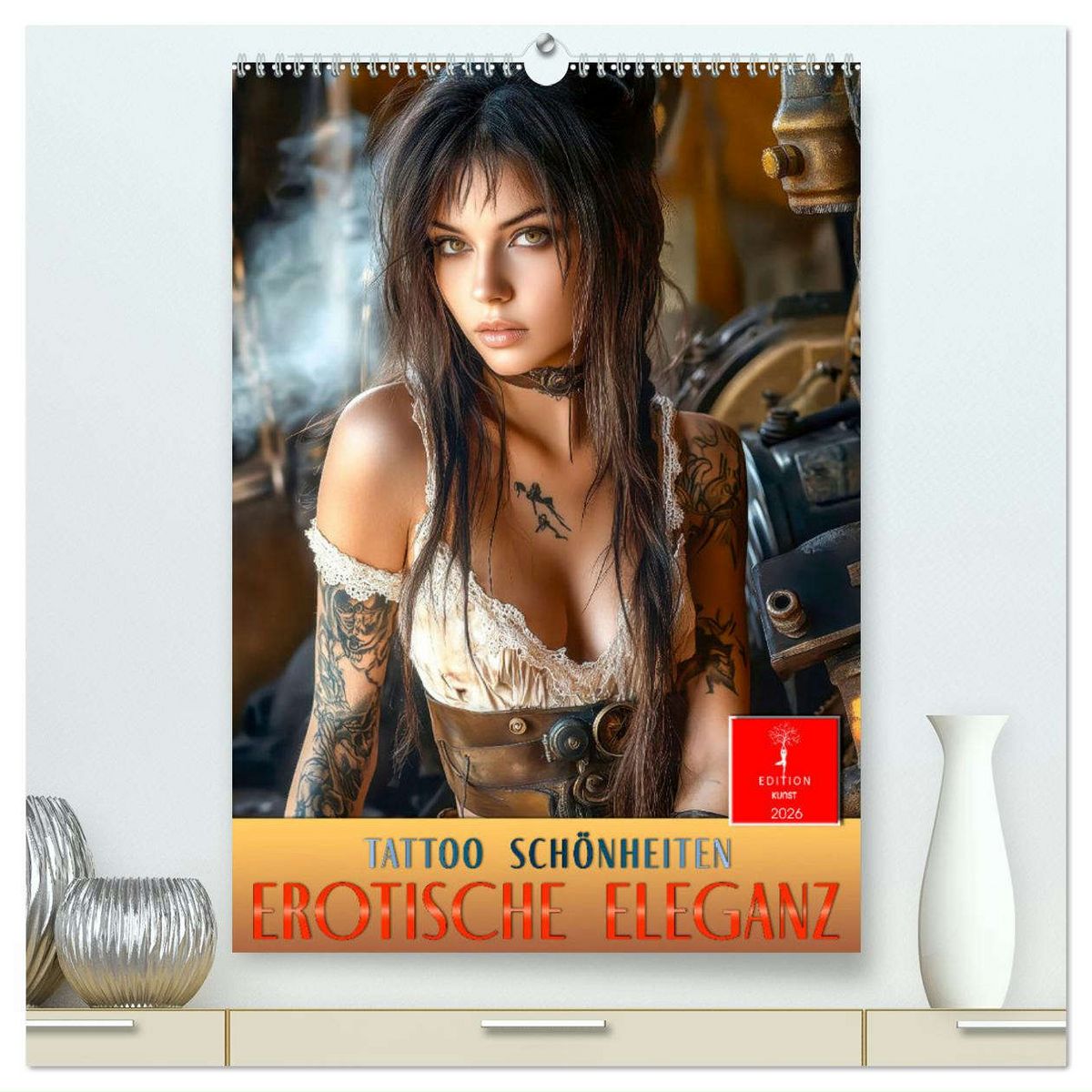 Tattoo Schönheiten - erotische Eleganz (hochwertiger Premium Wandkalender 2026 DIN A2 hoch ...