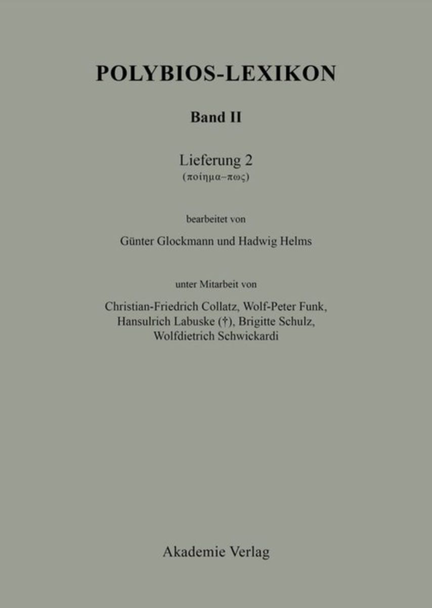 "Polybios-Lexikon / (poiema - pos)" online kaufen
