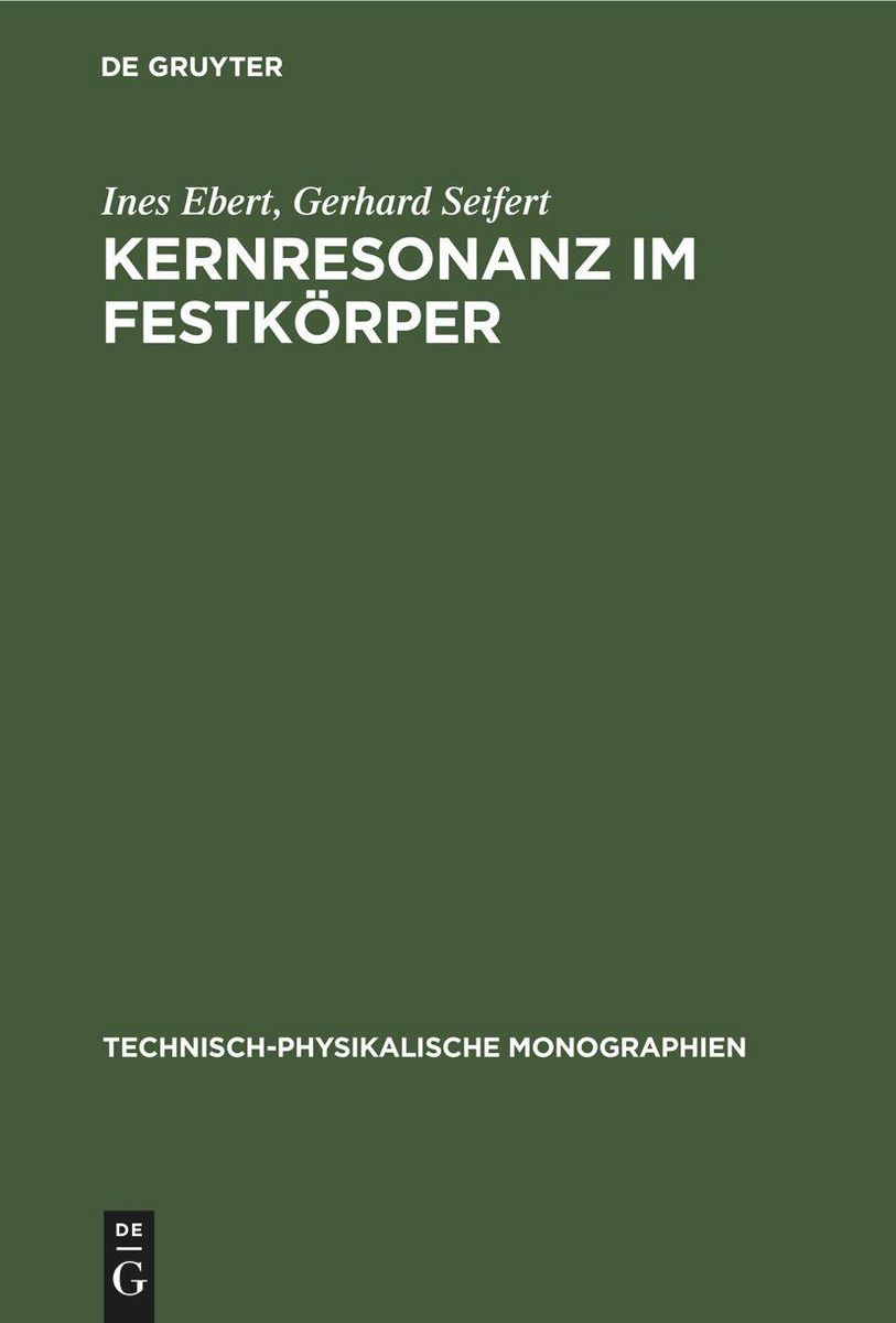"Kernresonanz im Festkörper" online kaufen