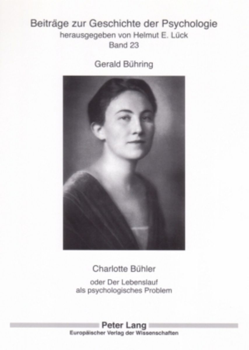 'Charlotte Bühler' von 'Gerald Bühring' - Buch - '978-3-631-55743-3'