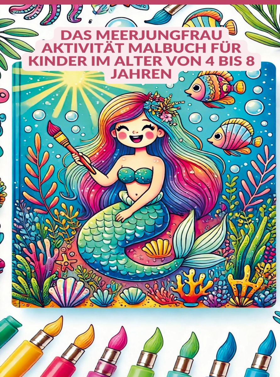 'Das Meerjungfrau Aktivität MALBUCH für Kinder im Alter von 4 bis 8 ...