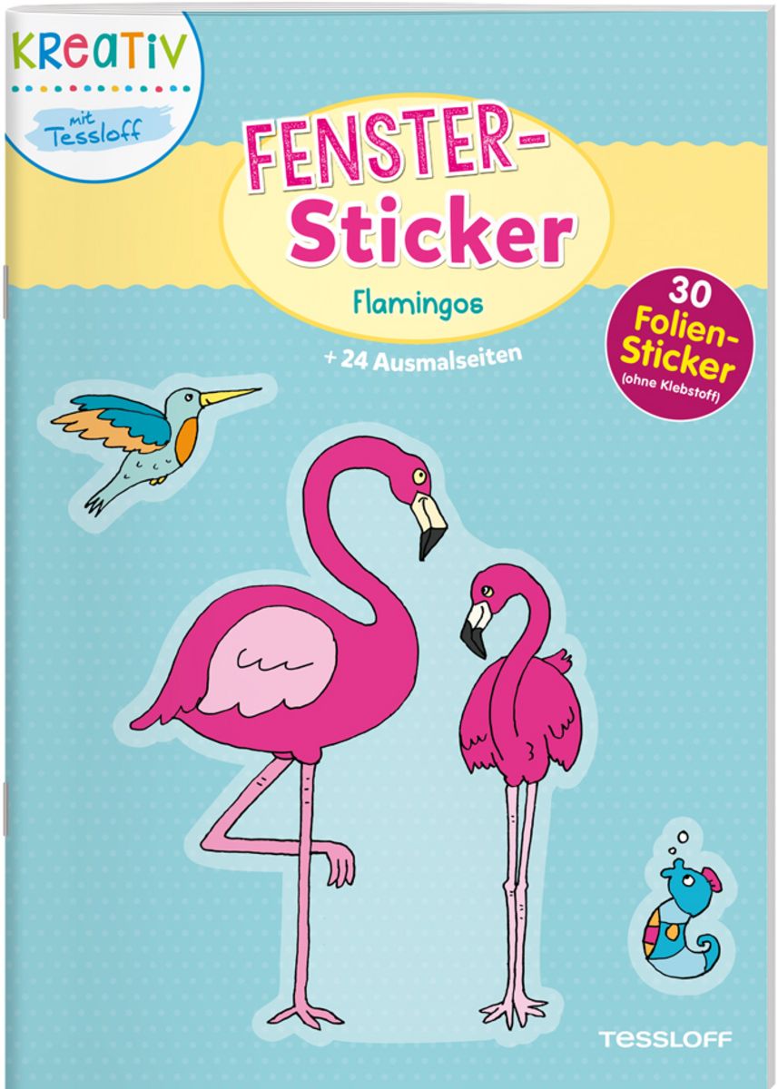 'Tessloff - Malen & Rätseln und mehr - Fenster-Sticker - Flamingos ...
