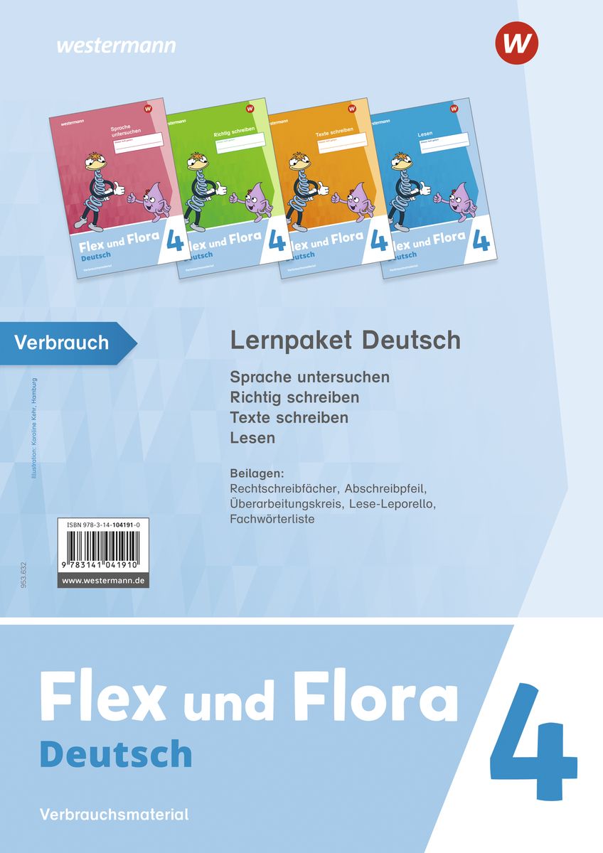 Flex und Flora 4. Lernpaket Deutsch (Druckschrift) Verbrauchsmaterial - Deutsch Schulbuch - 978 ...
