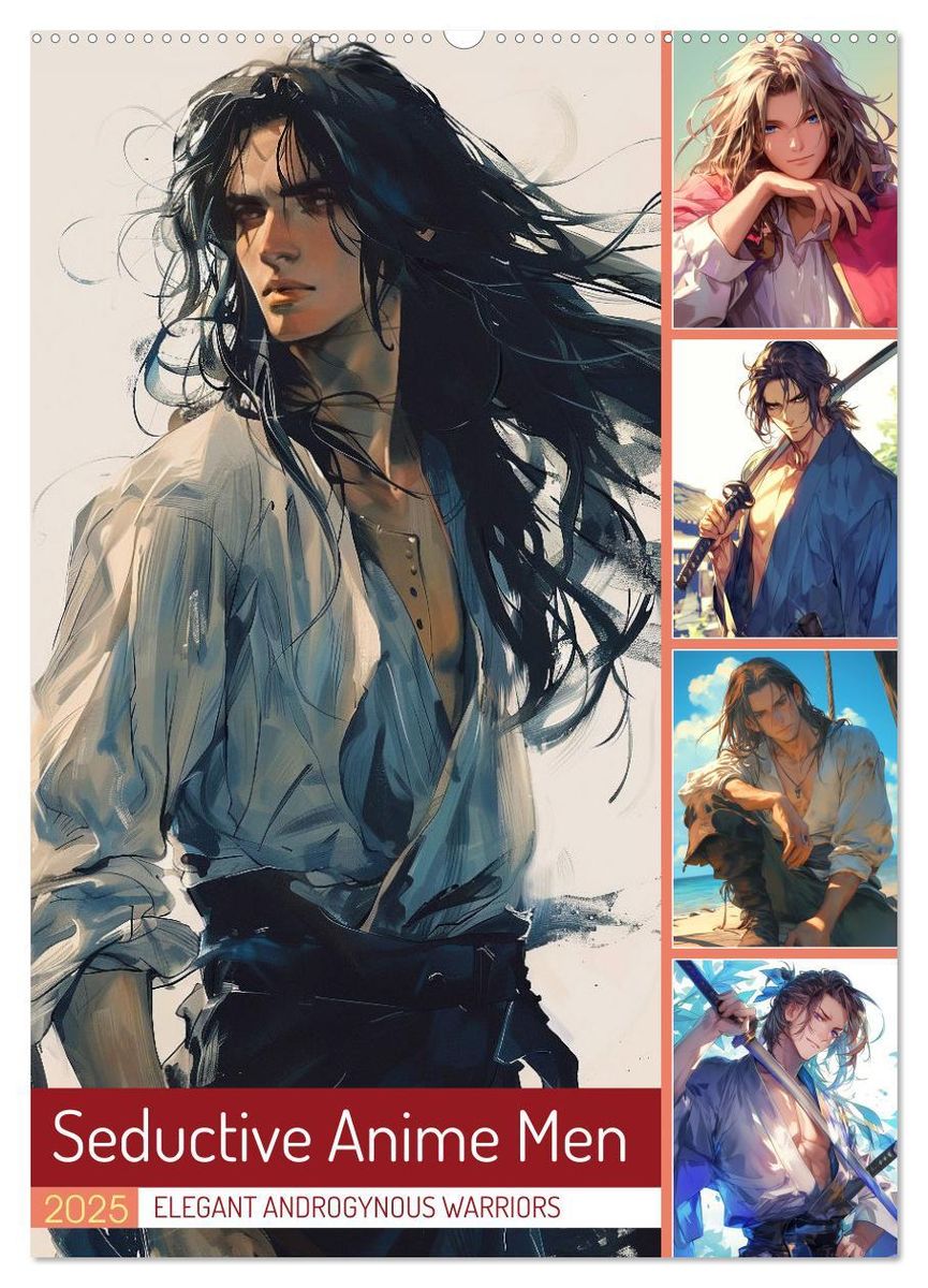 Seductive Anime Men (Wall Calendar 2025 DIN A2 portrait), CALVENDO 12 ...
