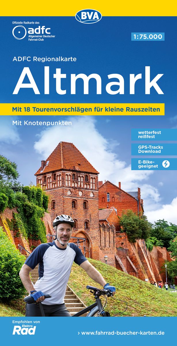 'ADFC Regionalkarte Altmark, 1:75.000, mit Tagestourenvorschlägen, reiß ...