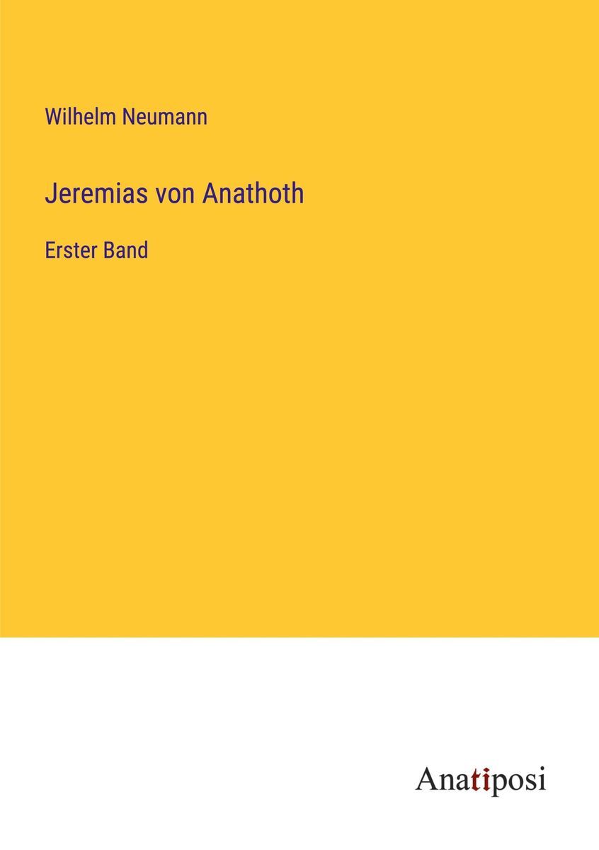 "Jeremias von Anathoth" online kaufen
