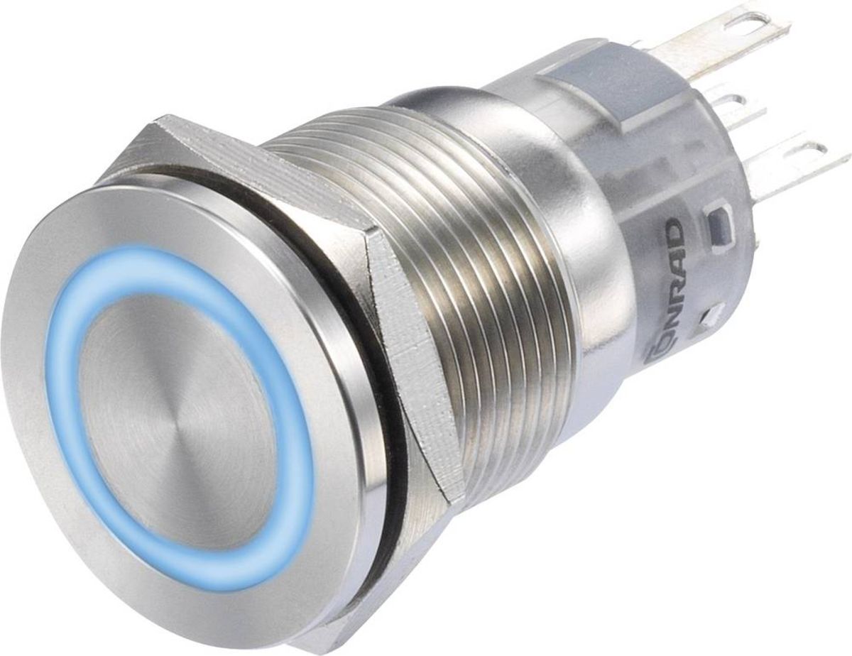 'TRU COMPONENTS 1272972 LAS1-AGQS-11E/B/12V Drucktaster 250 V/AC 3 A 1 ...