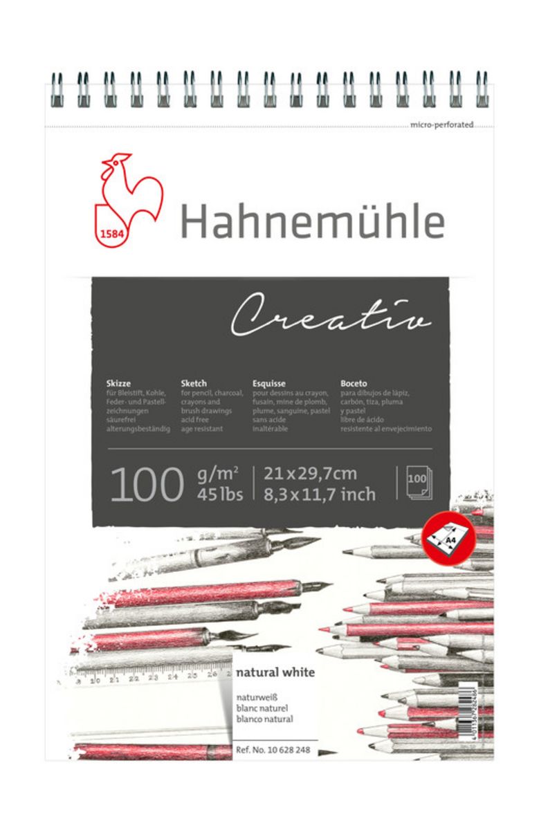 Hahnemühle Papier Creativ, DIN A 4, 100 g/m² - Künstlerpapier ...