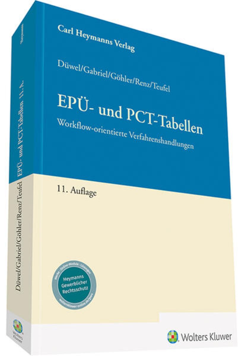 "EPÜ- und PCT-Tabellen" online kaufen