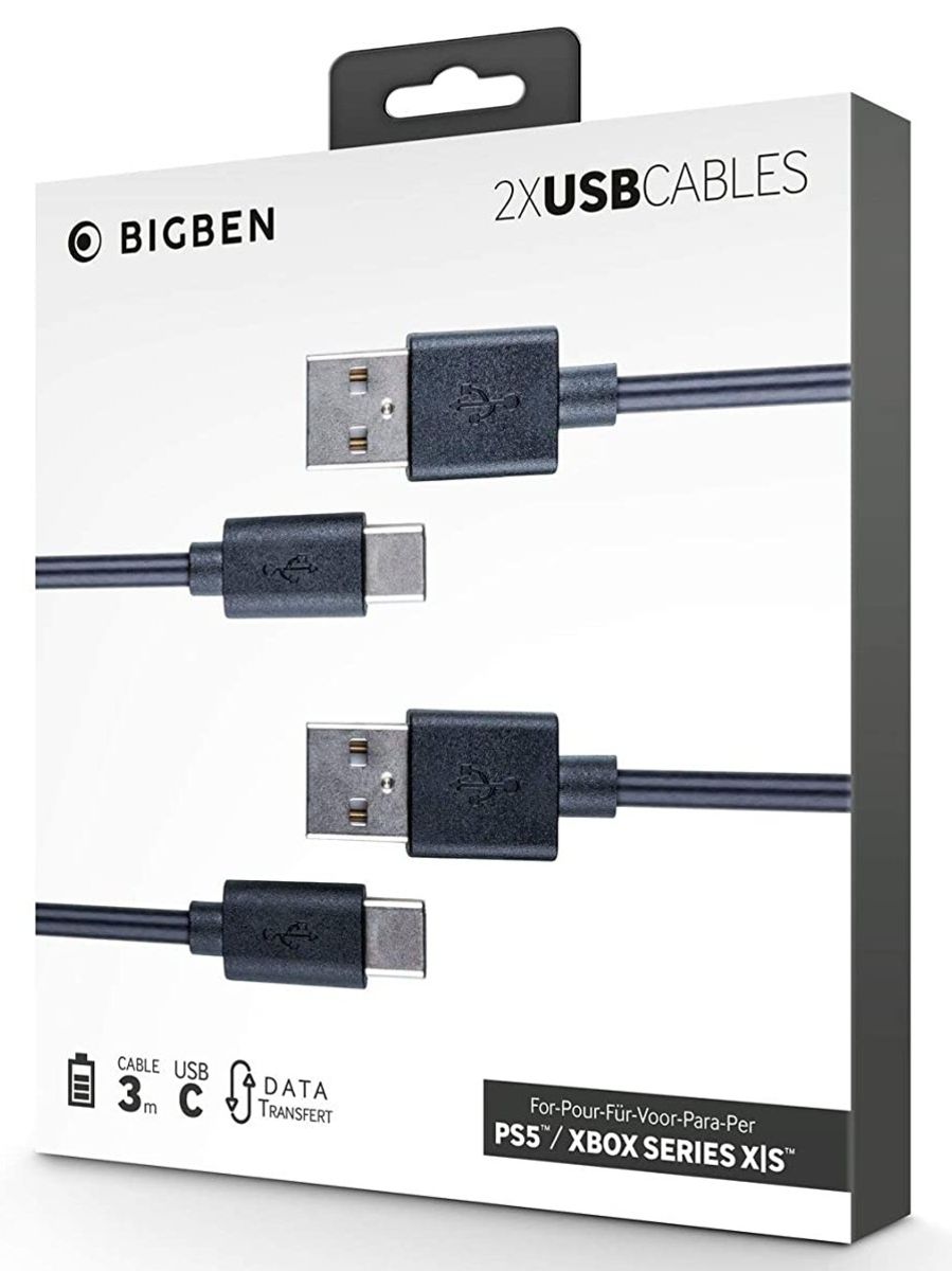 'PS5 - USB-C Lade- und Datenkabel 2 Stck. (3 Meter, Braided)' für ...