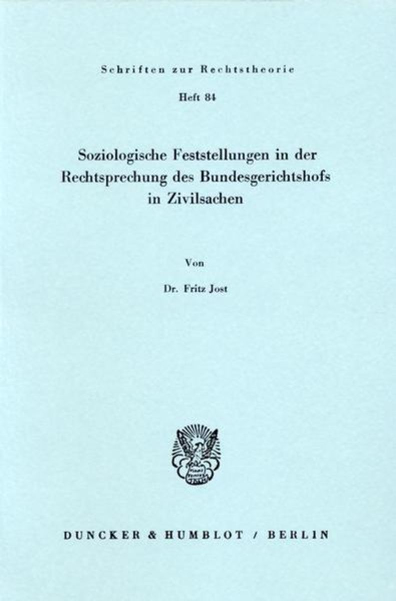 'Soziologische Feststellungen in der Rechtsprechung des ...