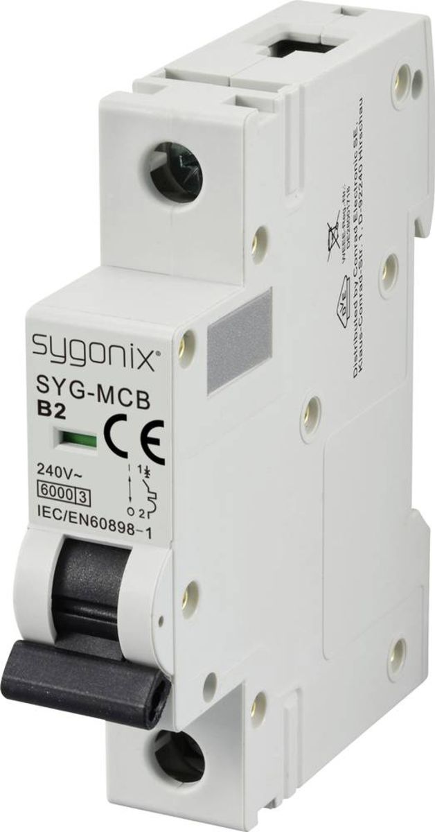 Sygonix SY-6437976 SYG-MCB 1P/B2/6KA Leitungsschutzschalter 1polig 2A ...
