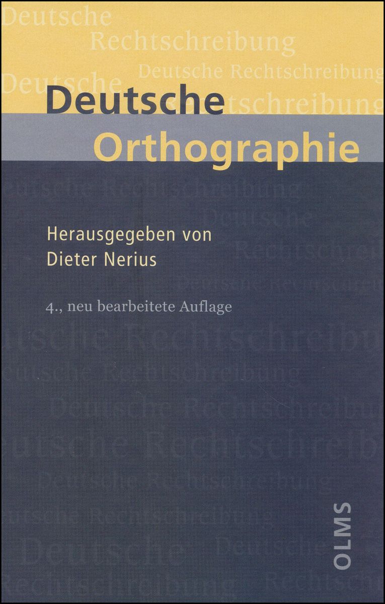 'Deutsche Orthographie' von 'Dieter Nerius' - Buch - '978-3-487-13184-9'