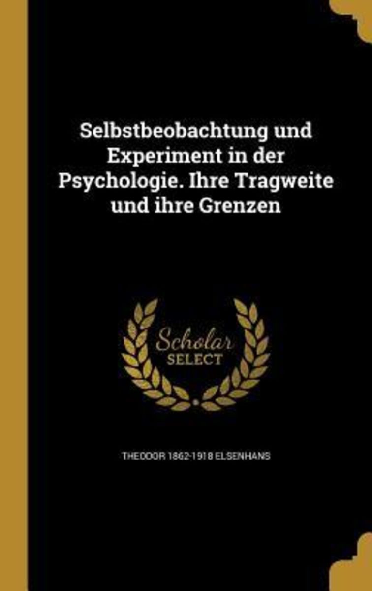 'Ger-Selbstbeobachtung und Expe' von 'Theodor 1862-1918 Elsenhans ...