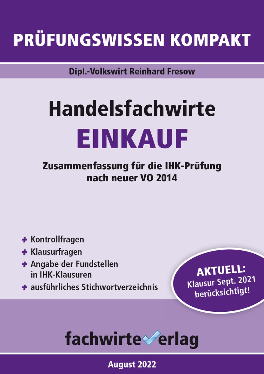 'Handelsfachwirte: Einkauf' von 'Reinhard Fresow' - Buch - '978-3-95887-479-4'