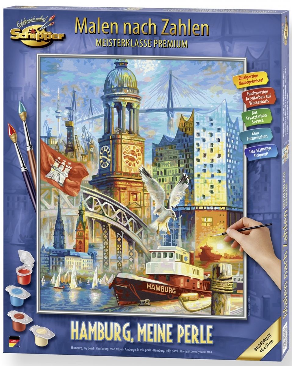 Schipper 609130891 - Malen nach Zahlen, Hamburg, meine Perle, 40x50cm kaufen - Spielwaren | Thalia