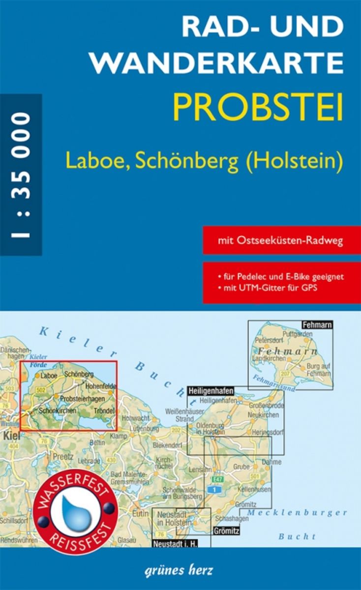 "Rad- und Wanderkarte Probstei, Laboe, Schönberg (Holstein) 1:35 000 ...
