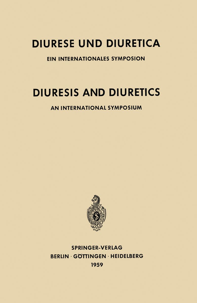 "Diuresis and Diuretics / Diurese und Diuretica" online kaufen | Thalia