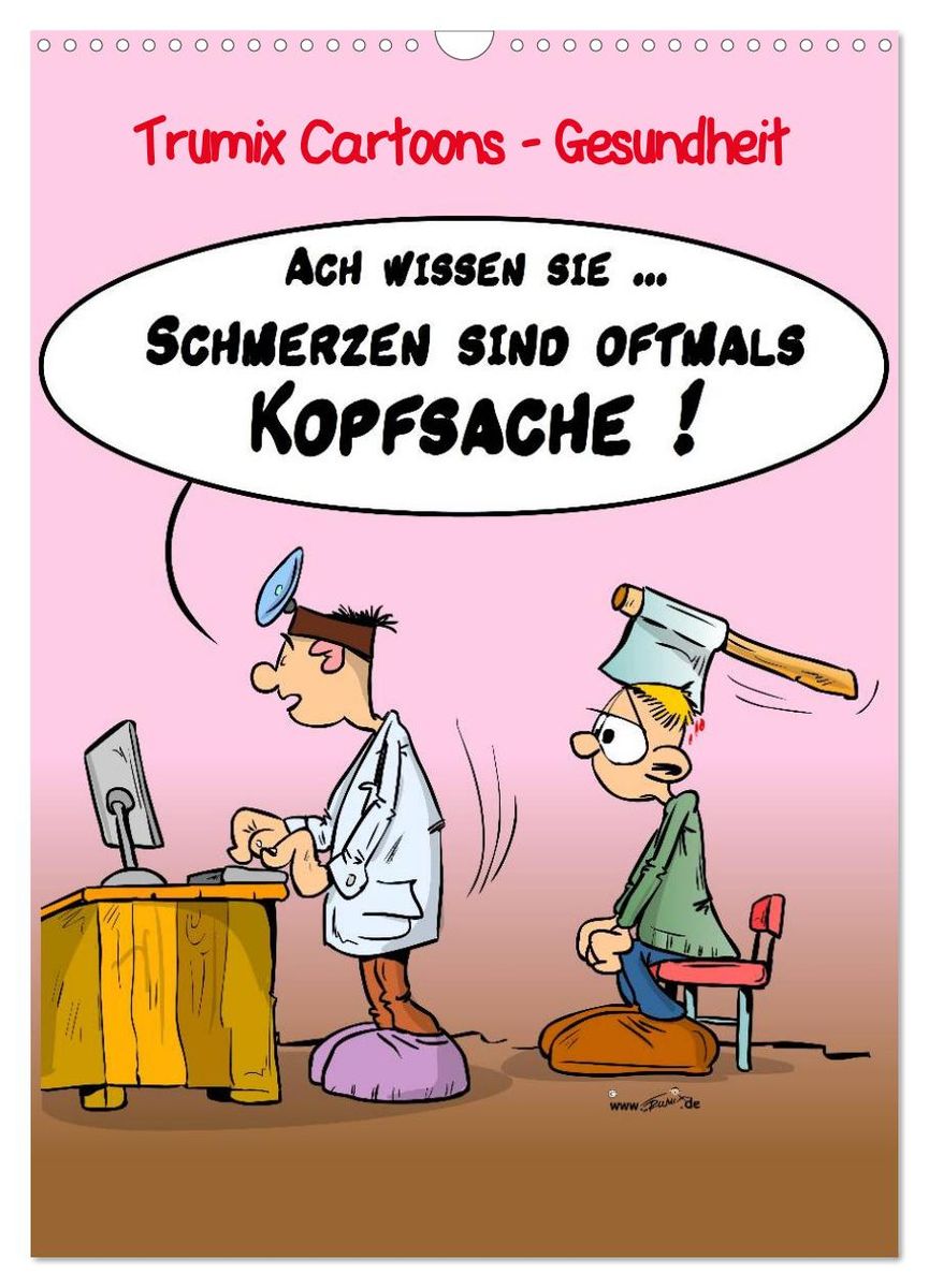 Trumix Cartoons - Gesundheit (Wandkalender 2025 DIN A3 hoch), CALVENDO ...