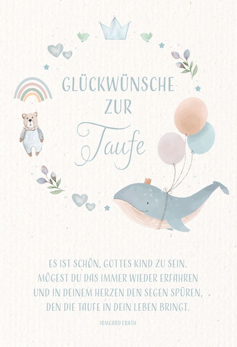 Glückwünsche zur Taufe - Grußkarten - 4036526768960 | Thalia