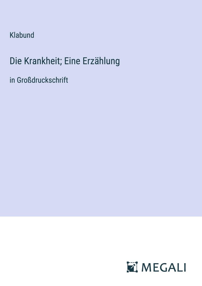 Die Krankheit Eine Erzählung Von Klabund Buch Thalia