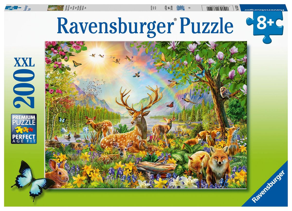 Ravensburger 13352 - Anmutige Hirschfamilie, Tiere-Kinderpuzzle, 200 ...
