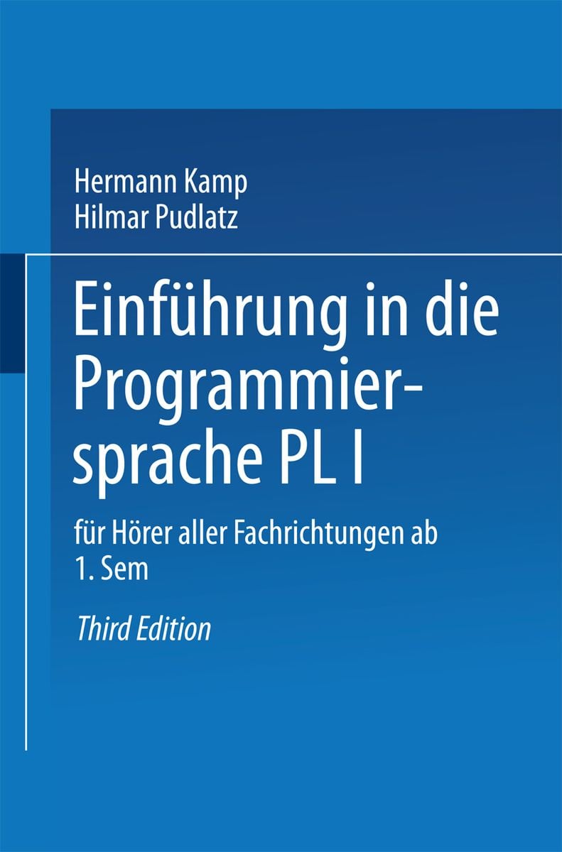 "Einführung in die Programmiersprache PL/I" online kaufen