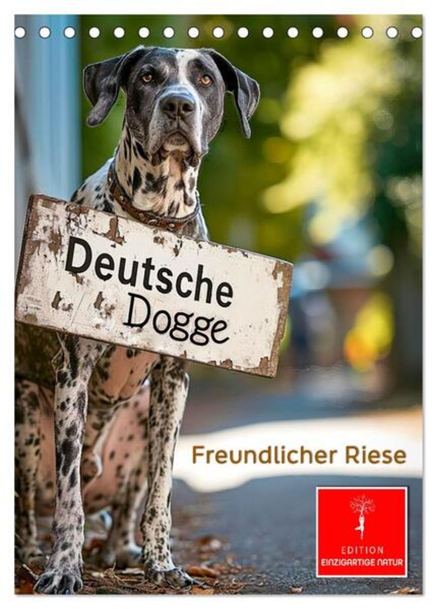'Deutsche Dogge - freundlicher Riese (Tischkalender 2025 DIN A5 hoch ...